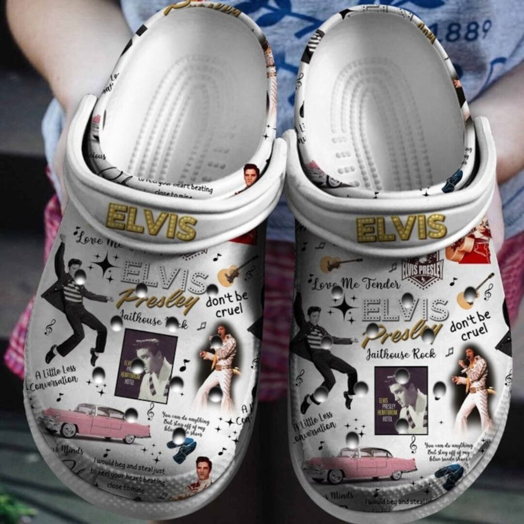 Elvis Presley Clogs Elvis Presley Music Custom Name Slipper - Etsy
