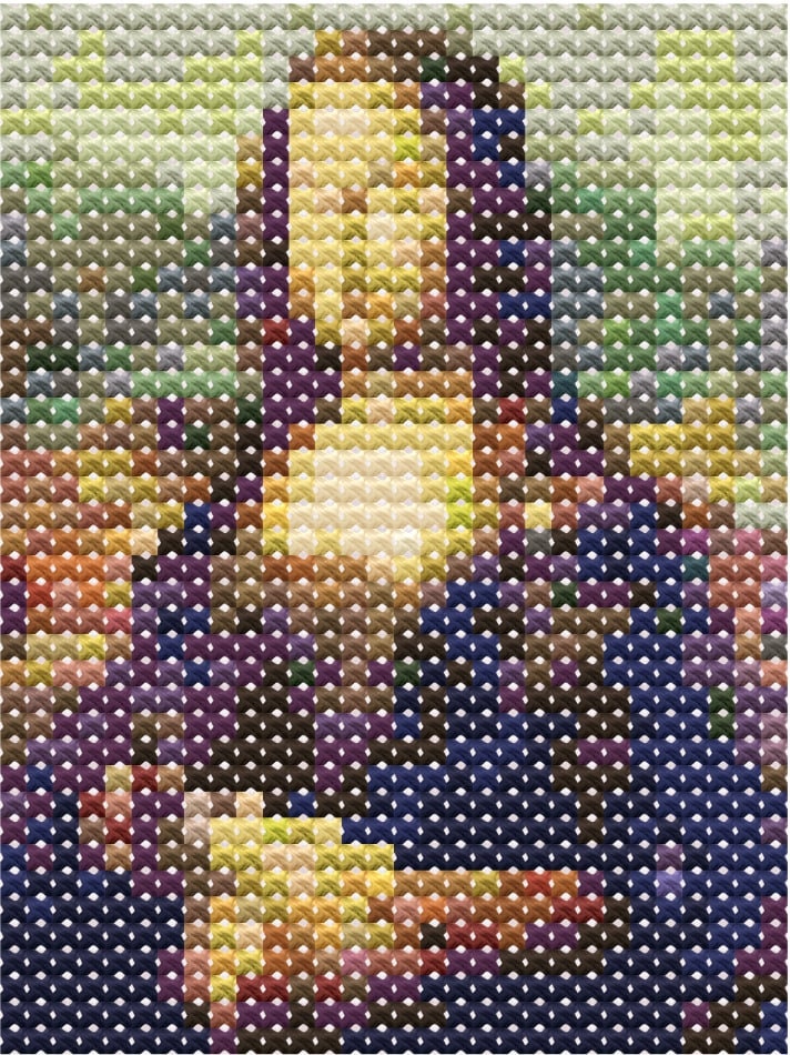 Cross Stitch Pattern Mona Lisa Painting History - Etsy