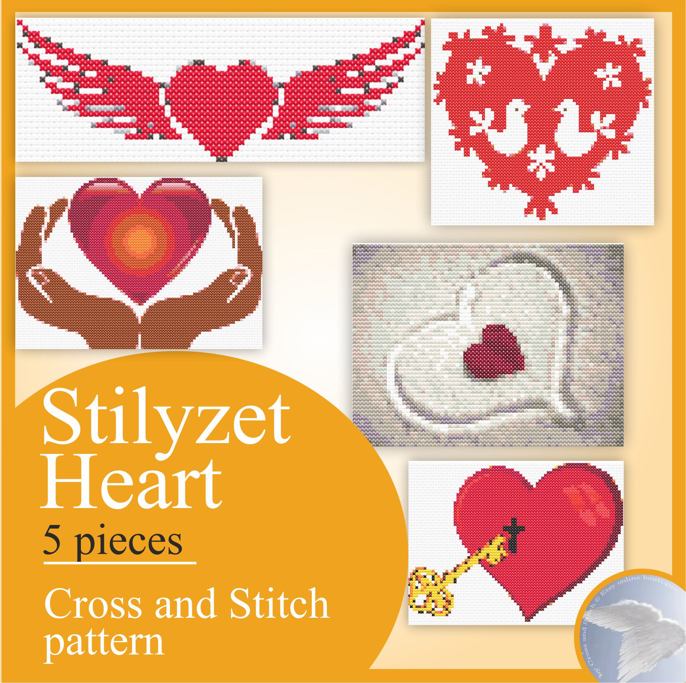 Heart. the Stylized Drawing of the Symbol of Love, Friendship. Cross ...