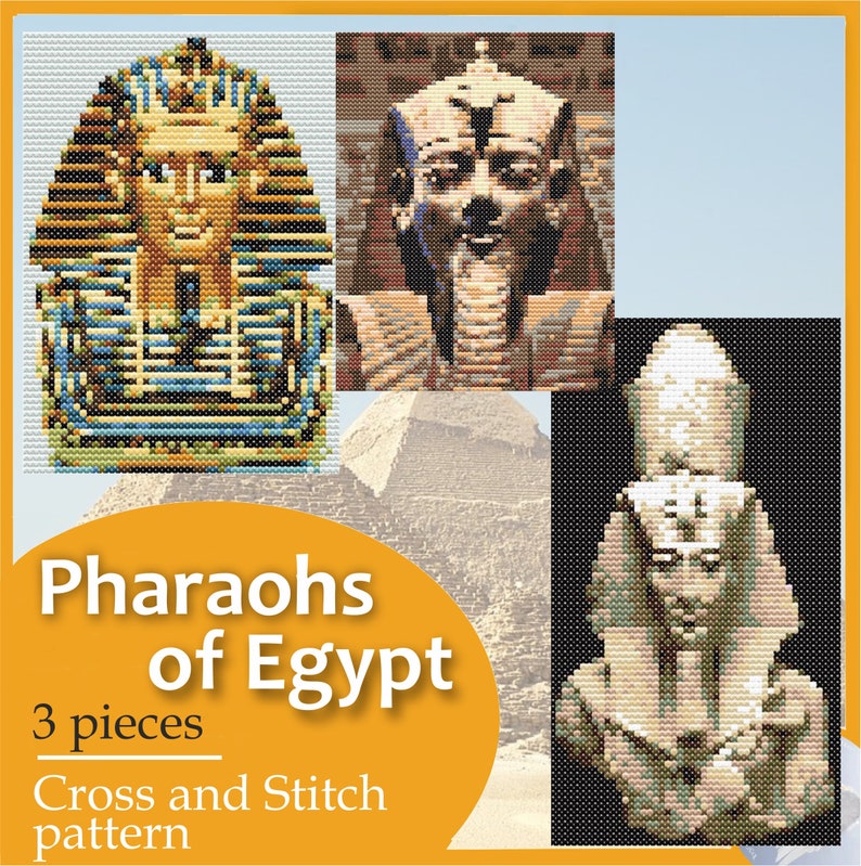 The Most Famous Pharaohs of Ancient Egypt. Cross Stitch Pattern ...