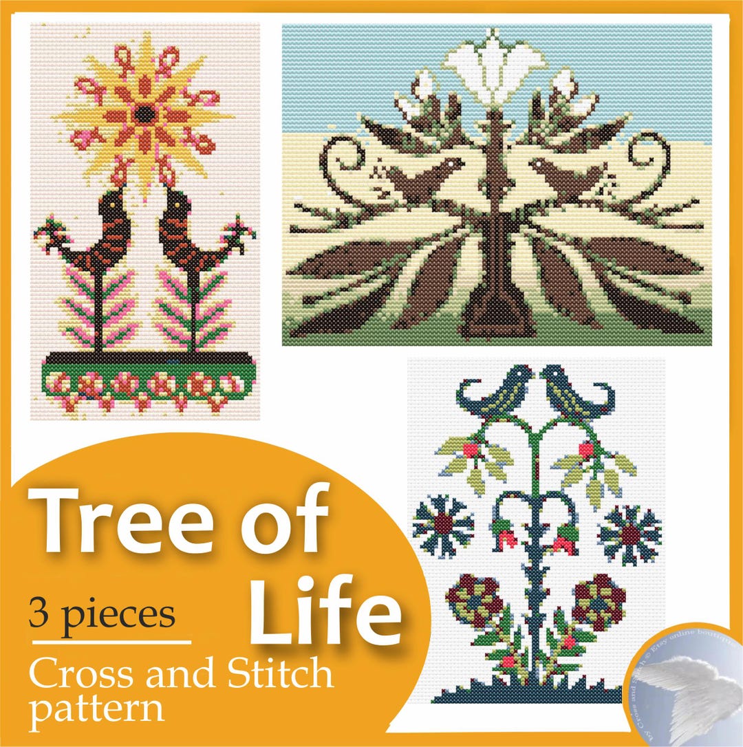 Tree of Life Cross Stitch Pattern: Embroidery Instruction (PDF Pattern ...