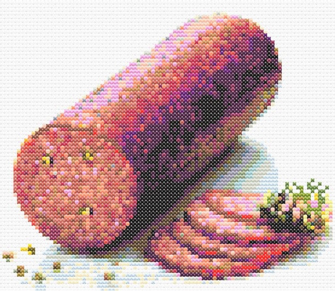 Minced Meat Smoked Meat Products Simple Cross Stitch Pattern ...