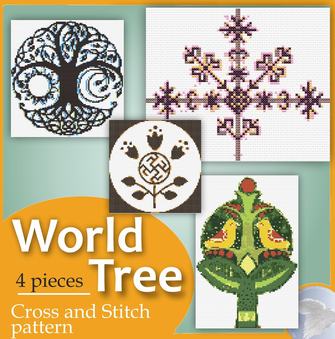 Symbols of the Balts. Tree of Life. Ornamentation. Cross Stitch Pattern ...