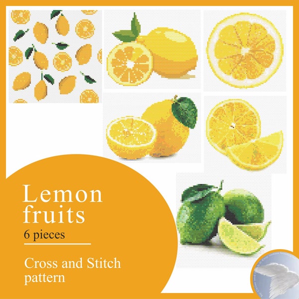 Citrus Cross Stitch - Etsy