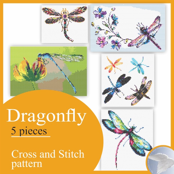 Dragonfly Cross Stitch - Etsy
