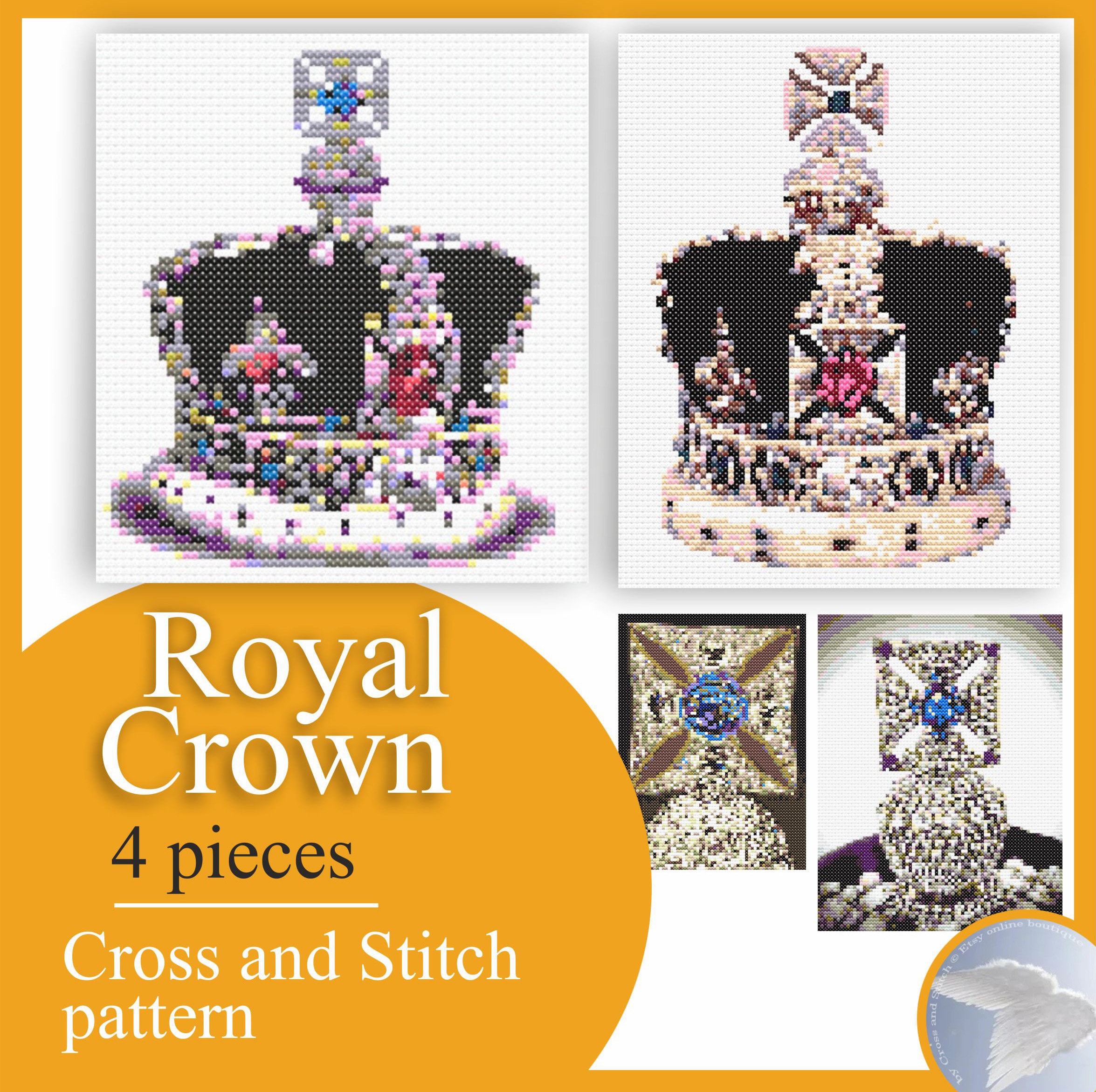 Imperial Royal Britiwh Closed Crown Dark Purple and Silver Jewelry for ...