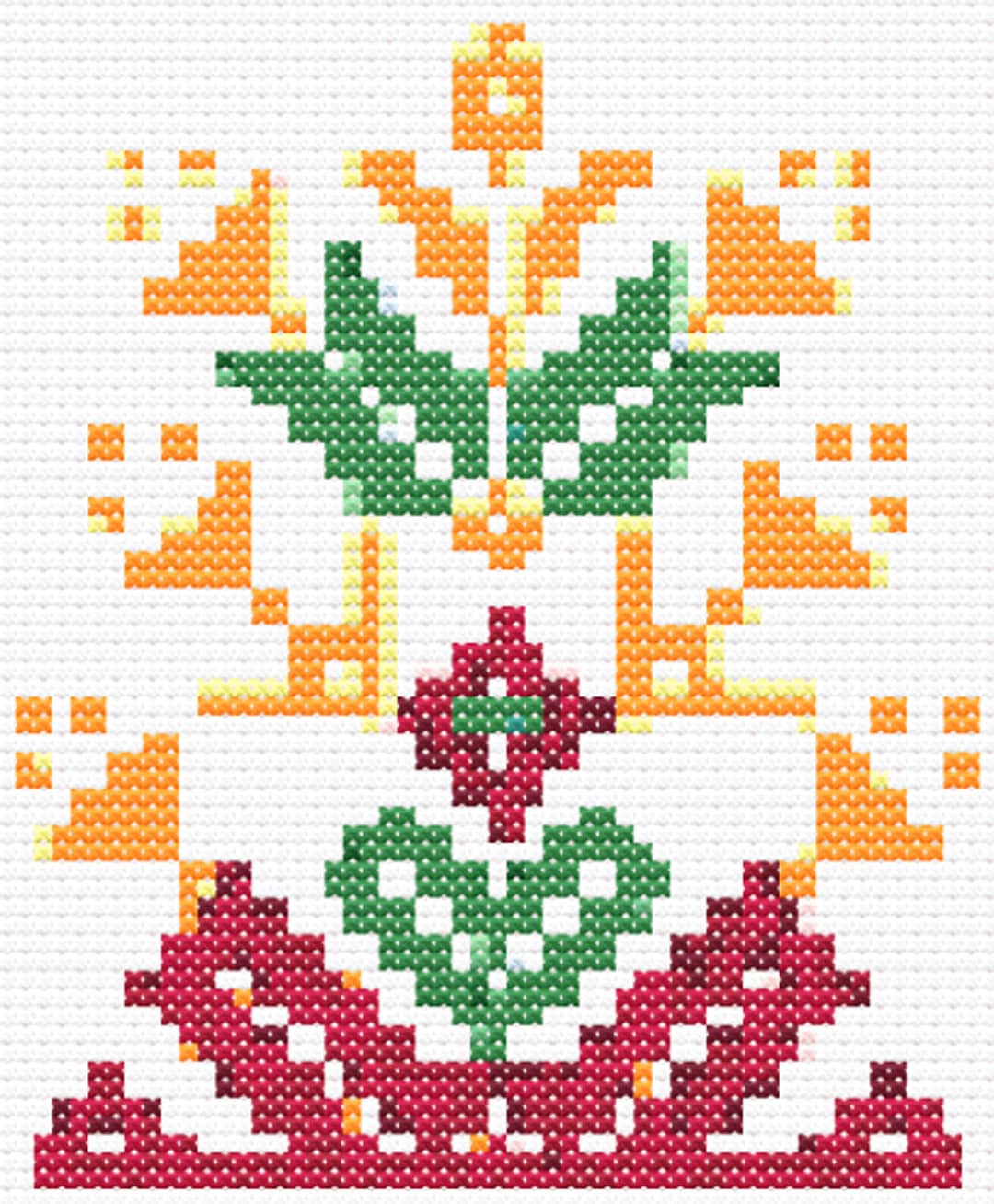 Lithuanian Ornament Flag Cross Stitch Pattern Instruction Embroidery - Etsy