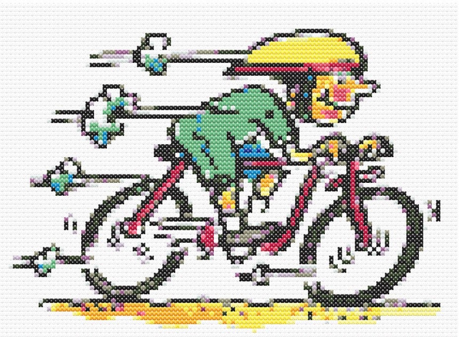 Surprise for Cycling Lovers Cross Stitch Pattern Embroidery - Etsy