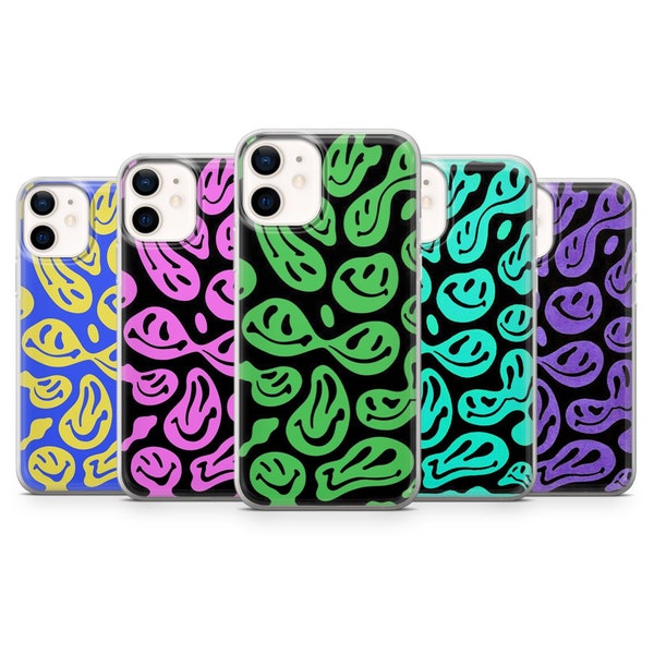 Dripping Smiley Face Phone Case - Etsy