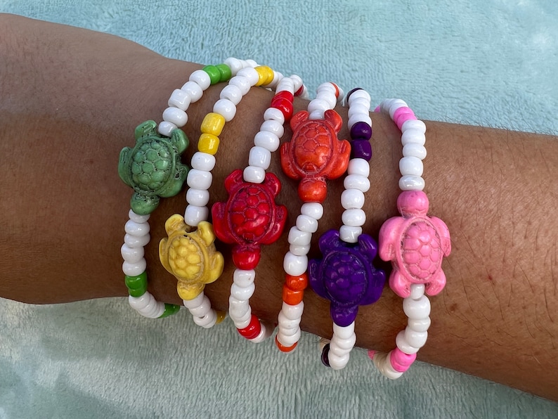 Colorful Sea Turtle Bracelets - Etsy