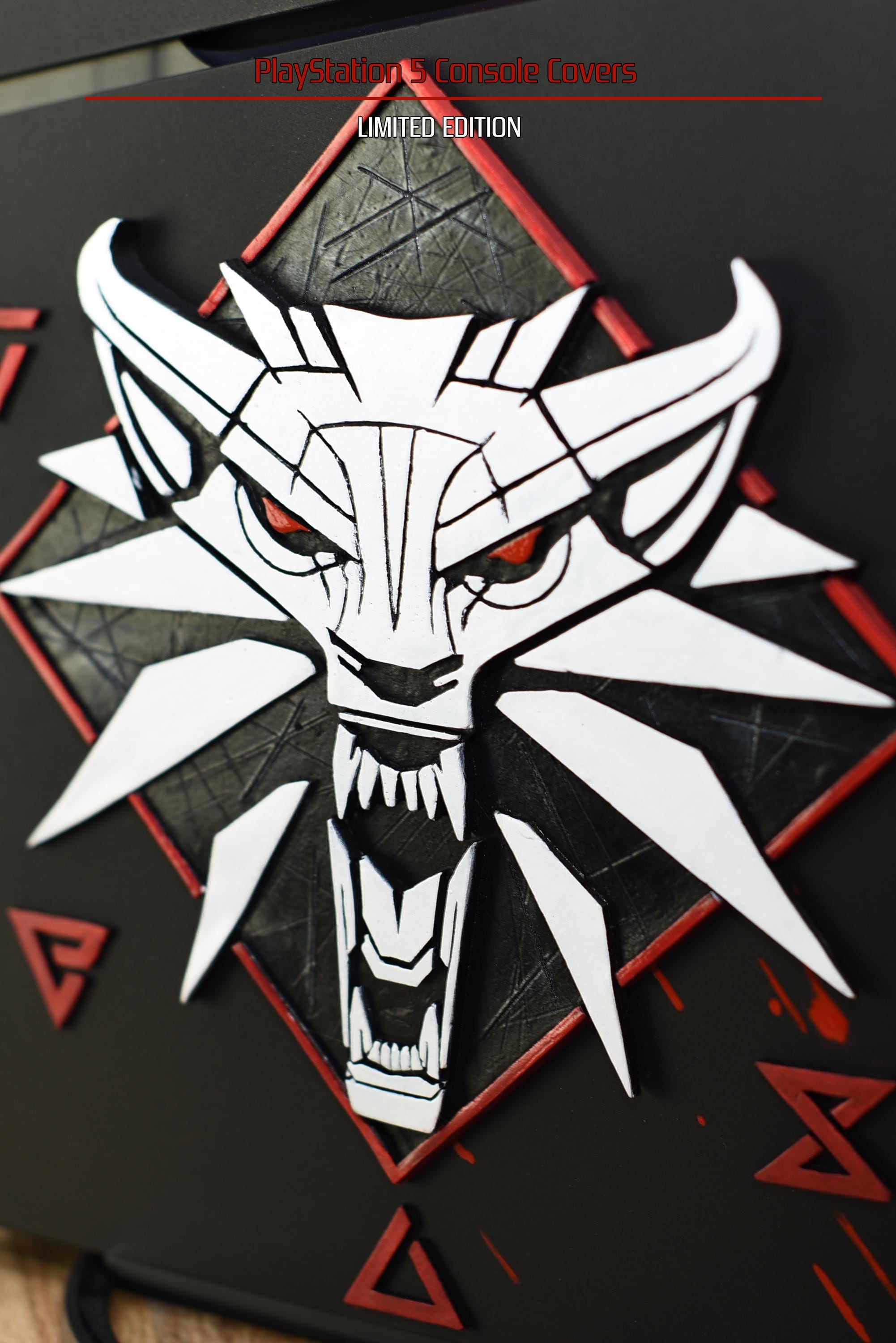Custom the Witcher 3 Inspired Playstation 5 Slim Disc Console Covers ...