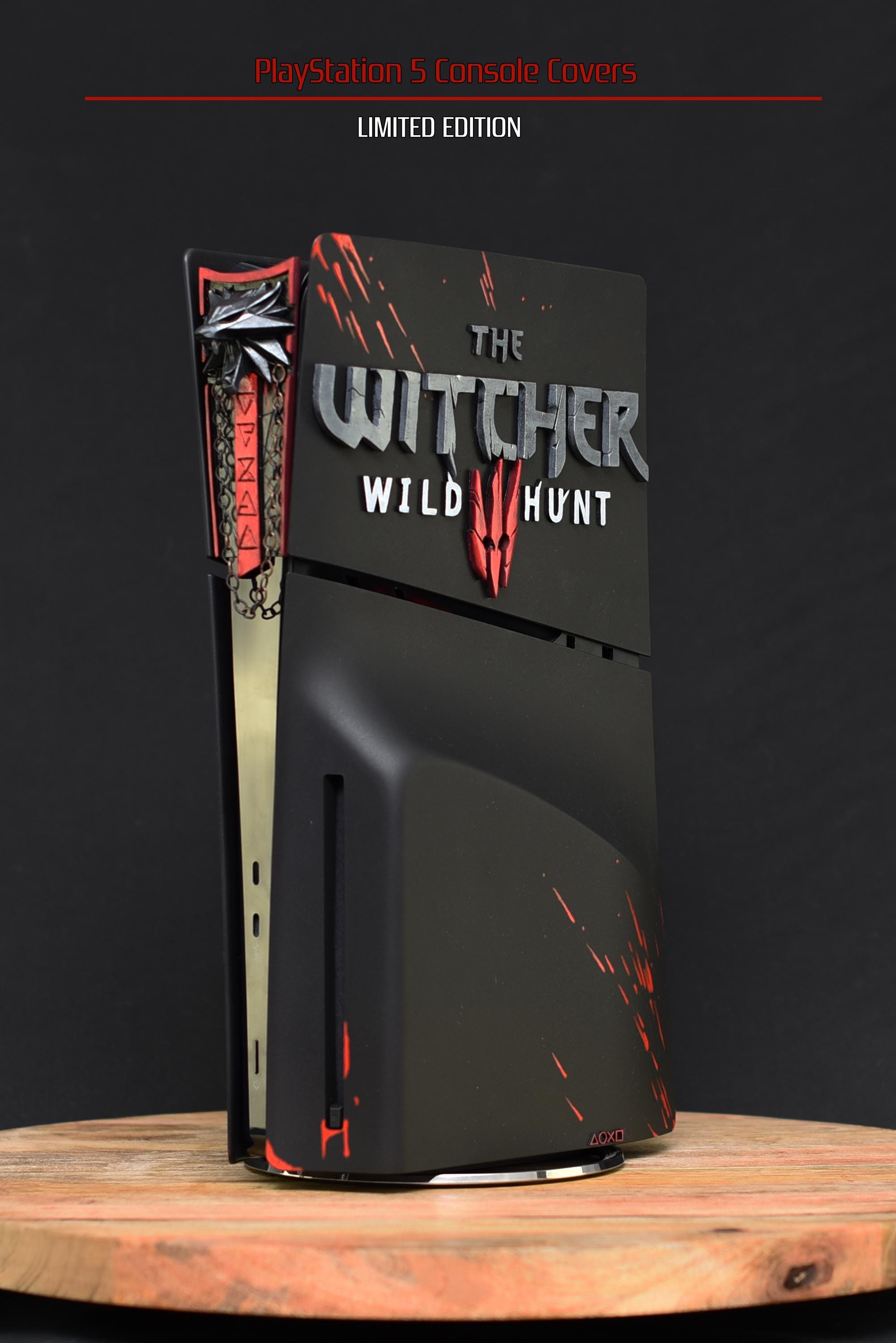 Custom the Witcher 3 Inspired Playstation 5 Slim Disc Console Covers ...