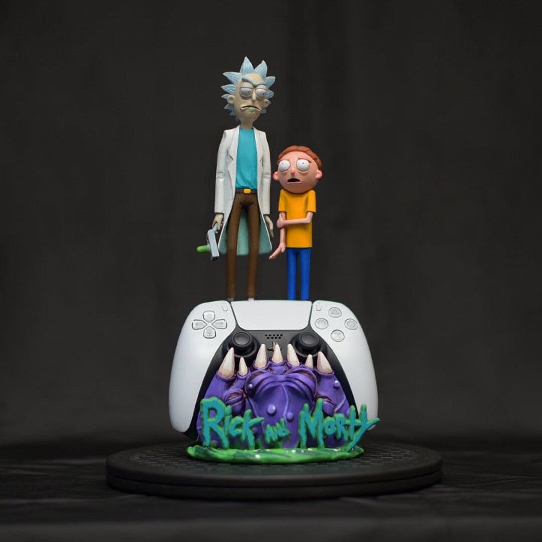 Rick and Morty Style Playstation 5 Dual Sense Controller Stand - Etsy