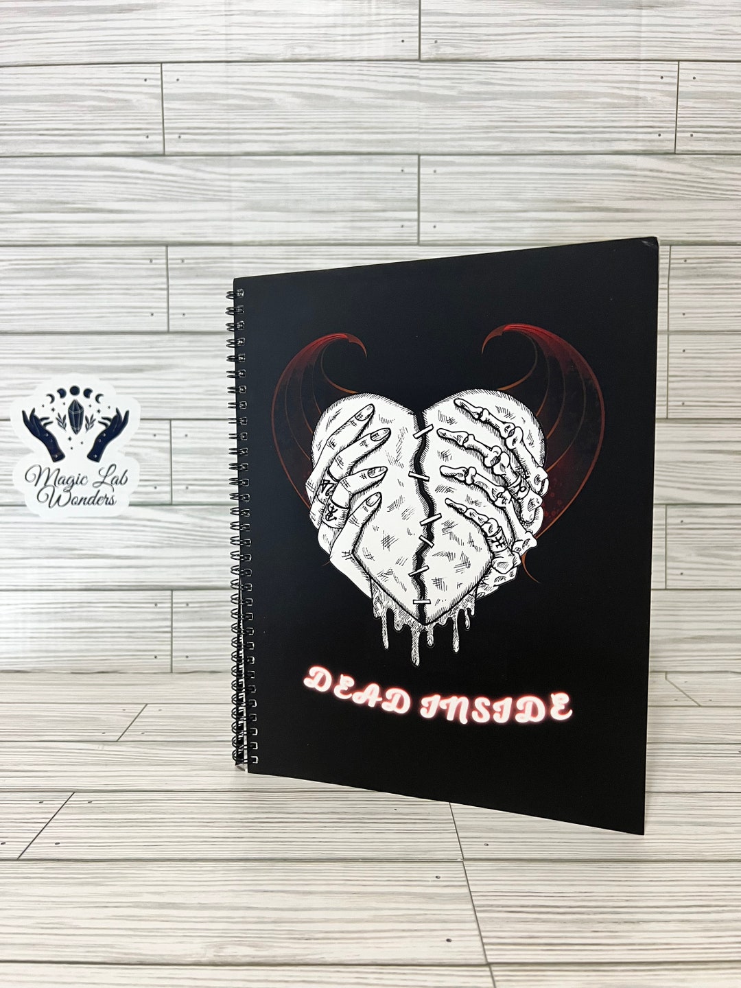Dead Inside Notebook, Gothic Stationery, 200 Lined Pages - Etsy