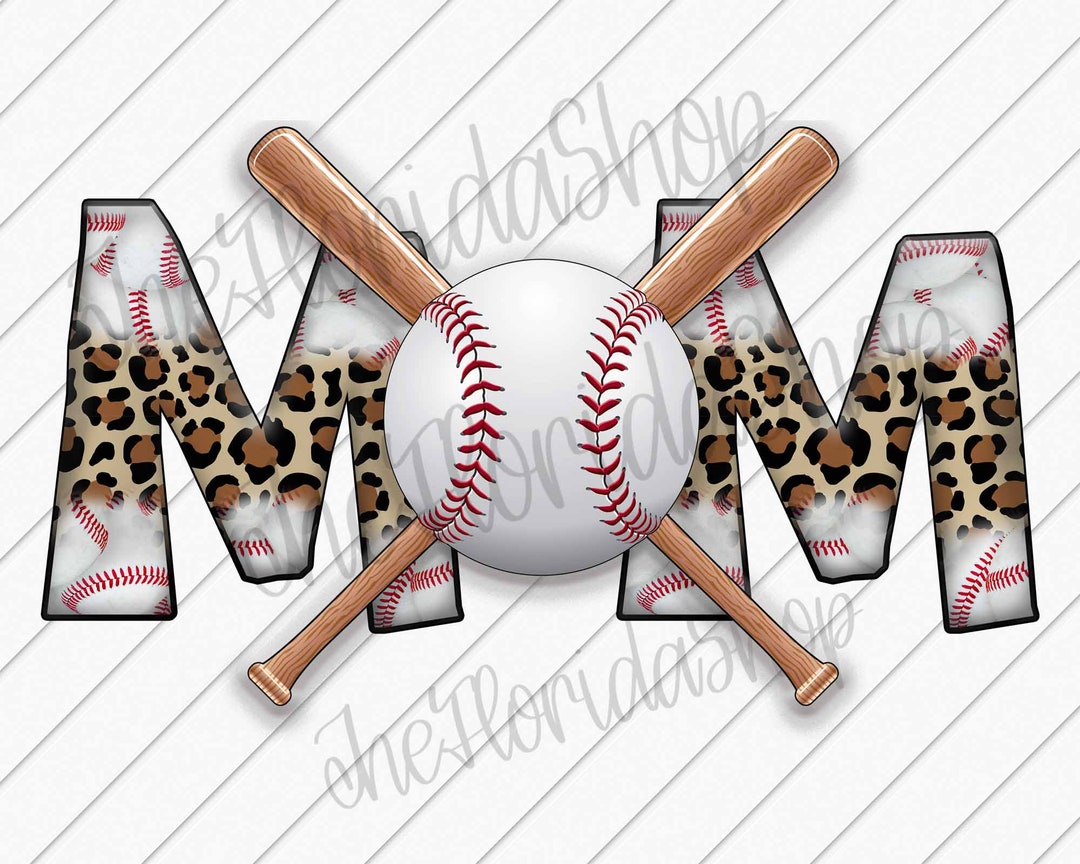 Baseball Mom PNG, Baseball Leopard Print, Baseball Mom, Sublimation ...