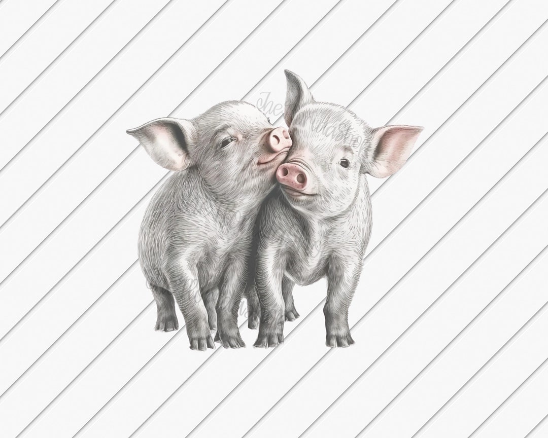 Cute Baby Pigs Png, Sublimation Design, Western Pigs Png, Pig Clipart ...