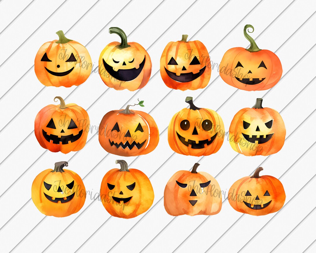 Jack O Lantern Bundle, Halloween Design Bundle, 12 Designs, Halloween ...