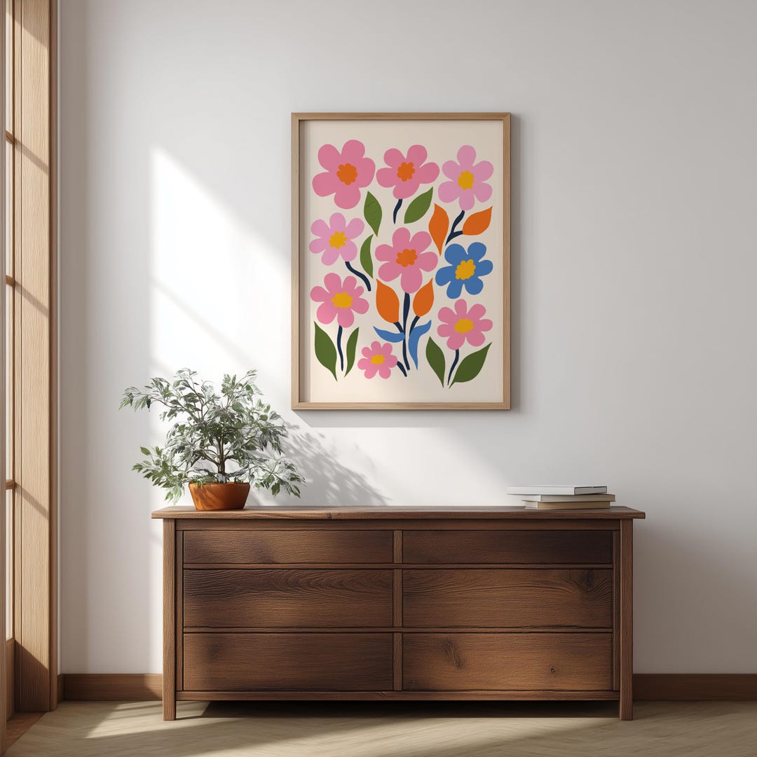 Artwork Frame Mockup PSD: Minimalist Wood Frame (digital Download) - Etsy