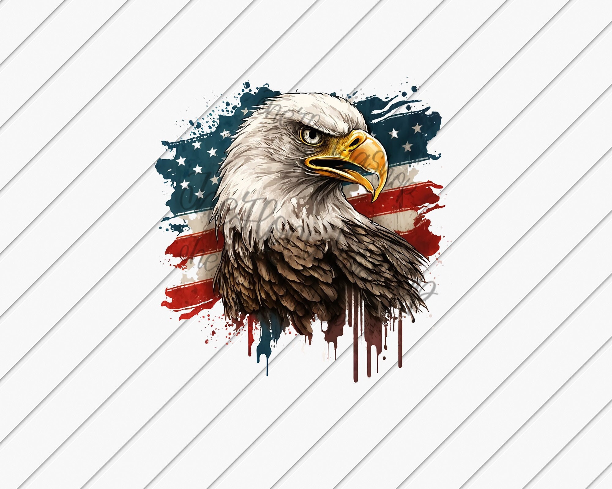 American Eagle Drawings With Flag