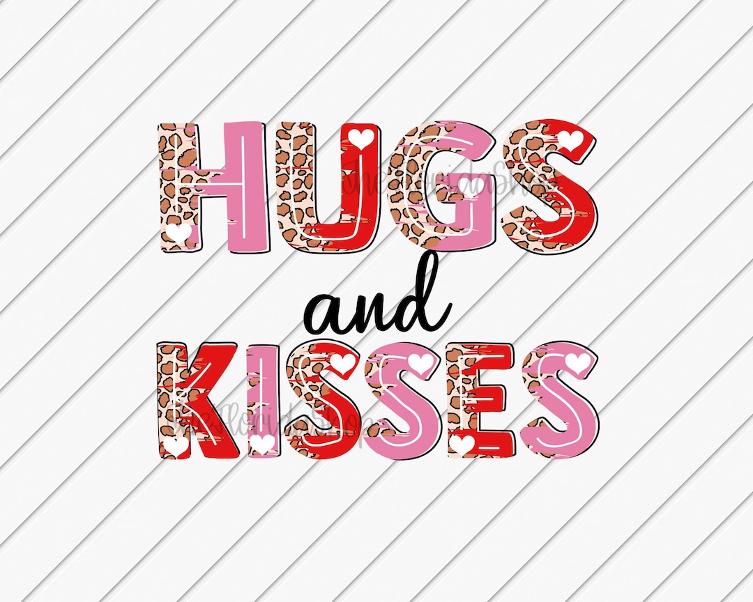 Hugs and Kisses, Xoxo Valentine's Png, Western Png, Sublimation Designs ...