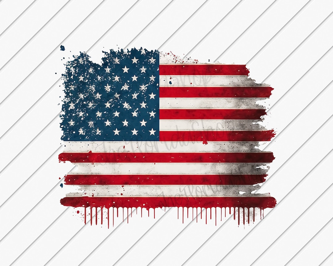 Distressed American Flag PNG, Sublimation Design, US Flag Png ...