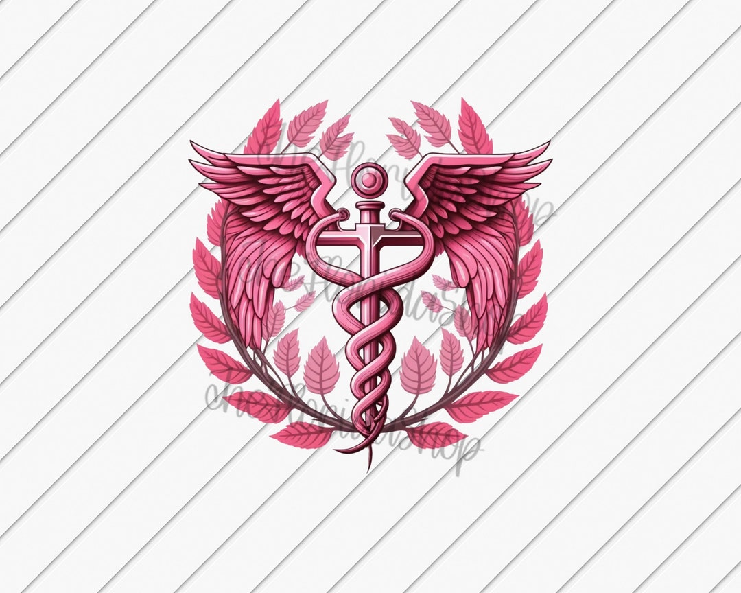 Pink Caduceus PNG: Nurse Sublimation Design (digital Download) - Etsy