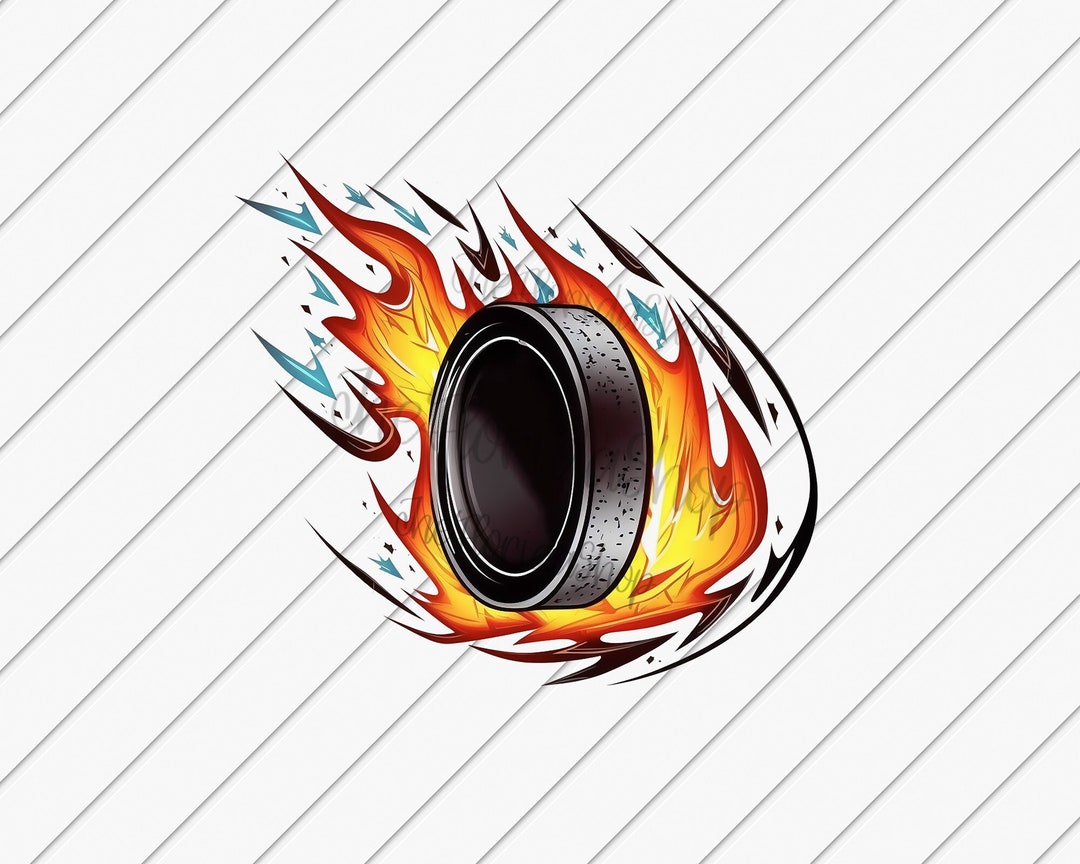 Hockey Puck With Flames PNG, Hockey Season Png, Hockey Lover ...
