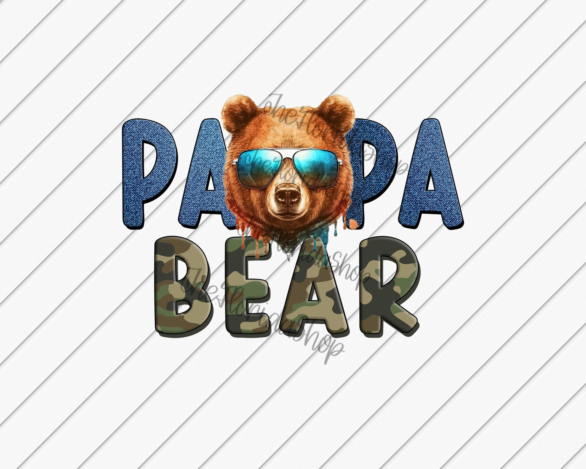 Papa Bear Png Father's Day Png Bear Png New Dad Png - Etsy