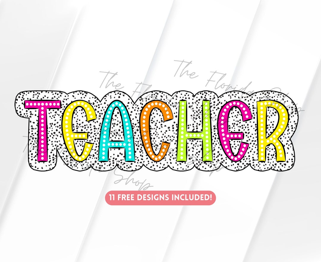 Teacher PNG, Dalmatian Dots, Teacher Appreciation, Classroom Gifts ...