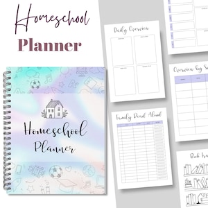 Editable Homeschool Planner Bundle: Canva Template (digital Download ...