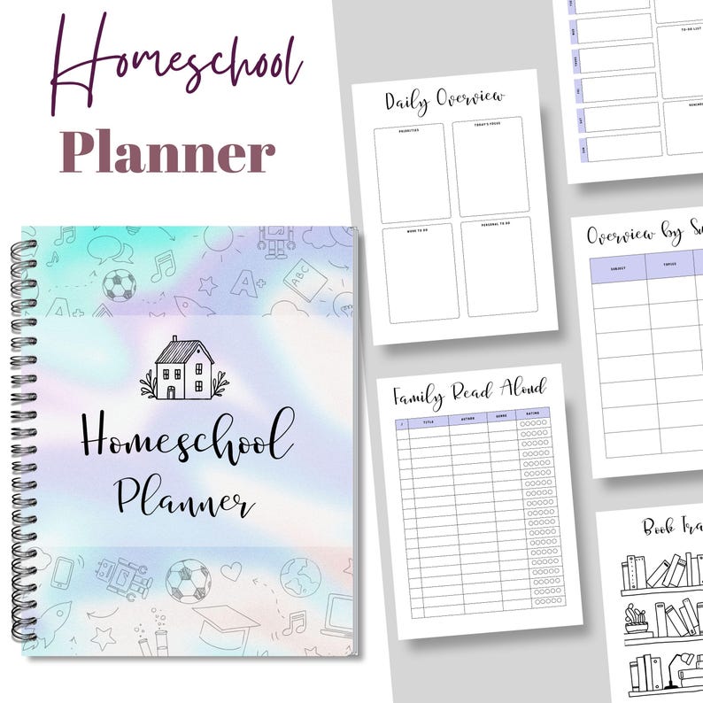 Editable Homeschool Planner Bundle: Canva Template (digital Download ...