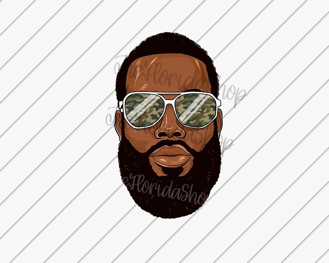 Afro Man Png, Black Dad Png, Black Man With Beard, Camo Png ...