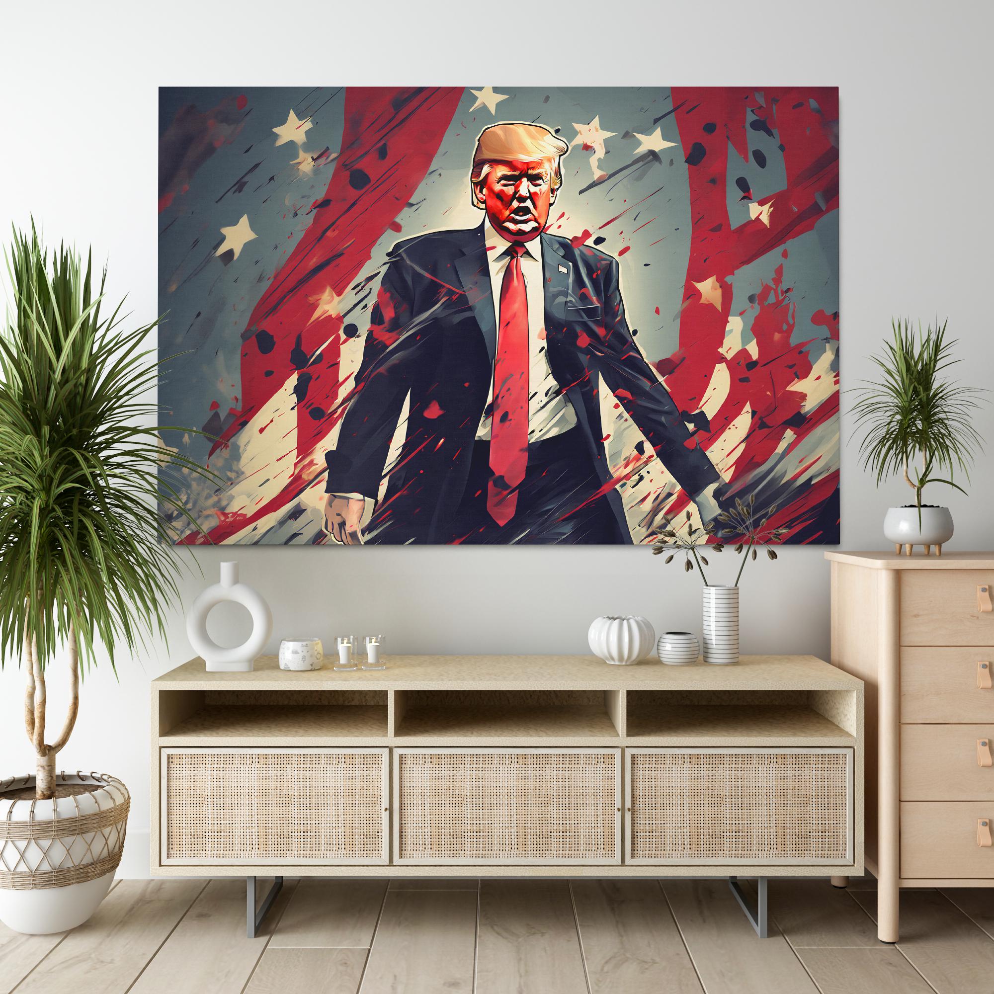 Trump, Historic Footage Canvas and Poster, Iconic Reaction ...