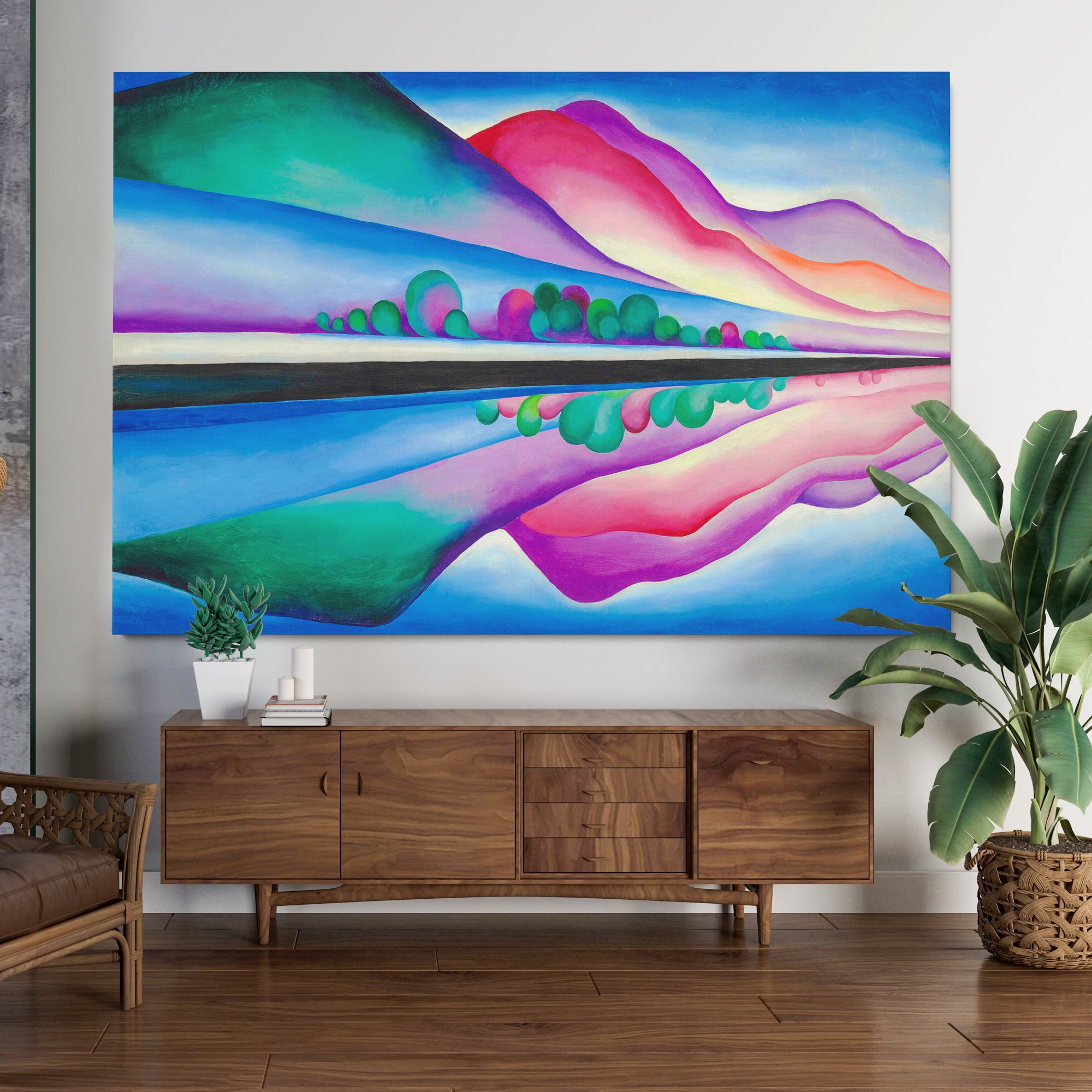 Georgia Okeeffe Lake George Reflection c. 19211922 Classic Famous ...