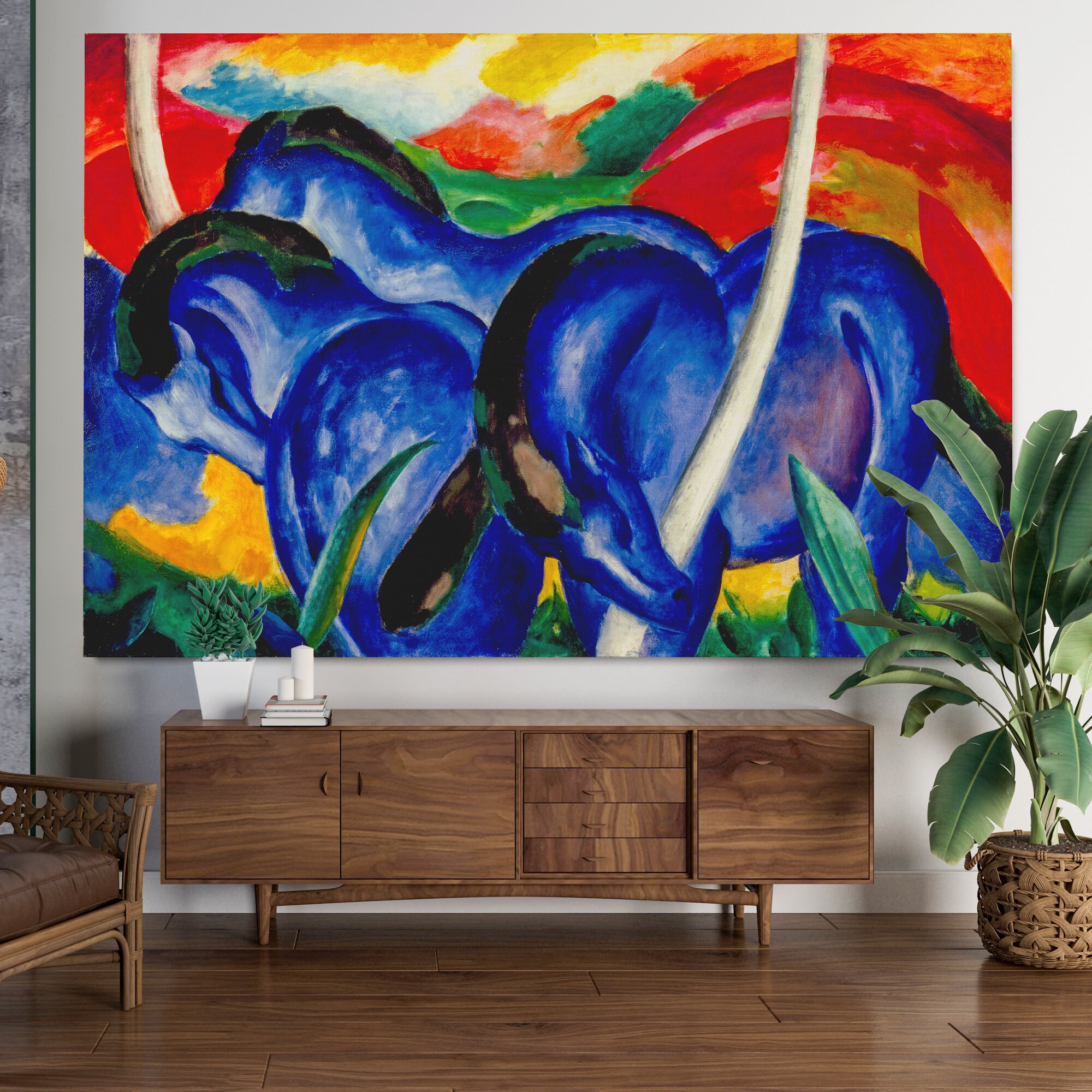 FRANZ MARC Blue Horses c. 1911, Expressionism Art, Famous Artwork - Etsy