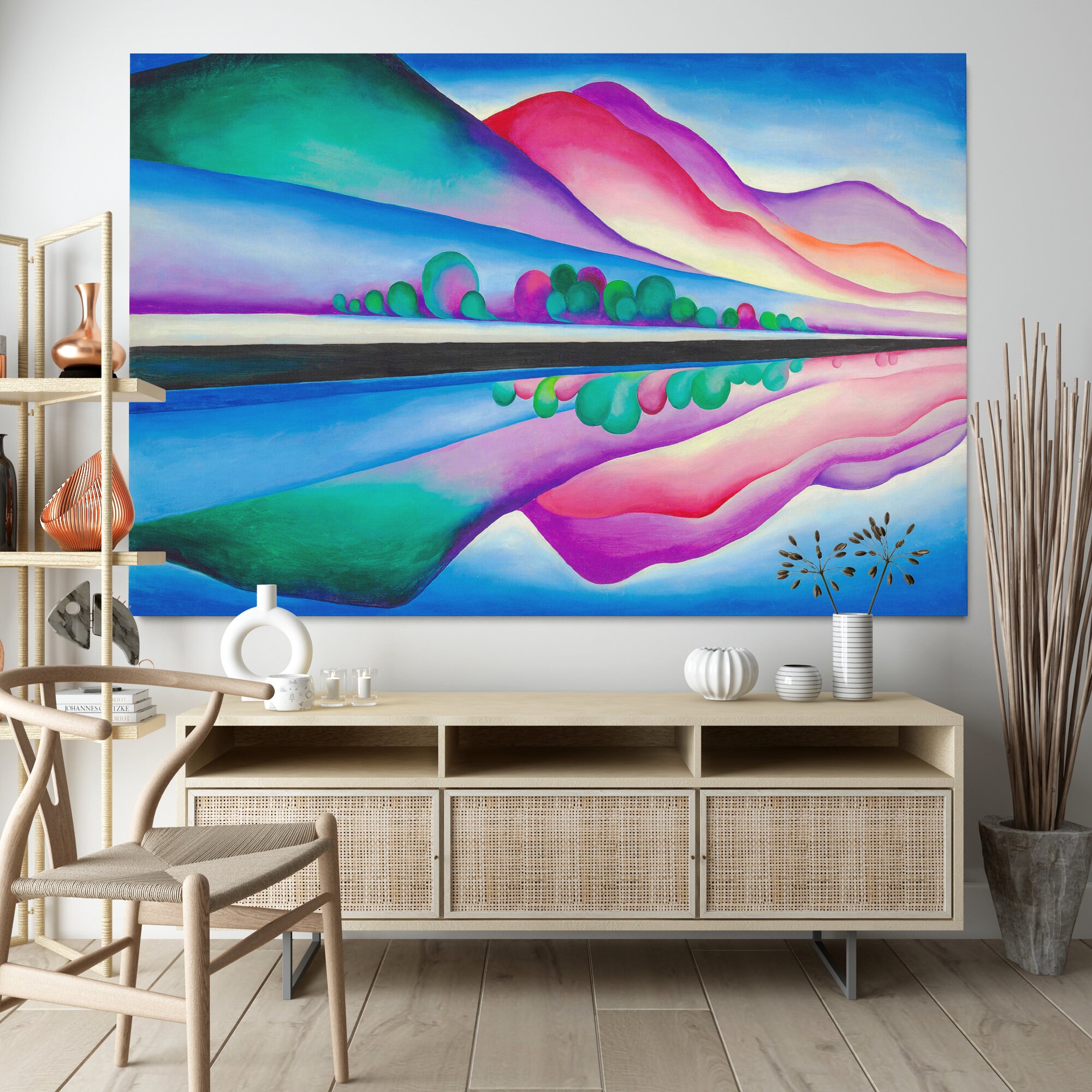 Georgia Okeeffe Lake George Reflection c. 19211922 Classic Famous ...