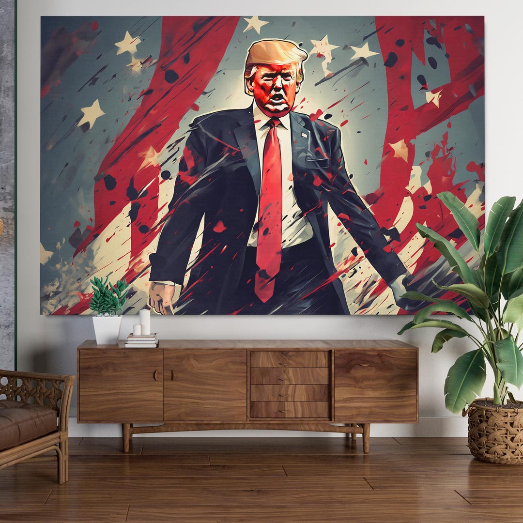 Trump, Historic Footage Canvas and Poster, Iconic Reaction ...