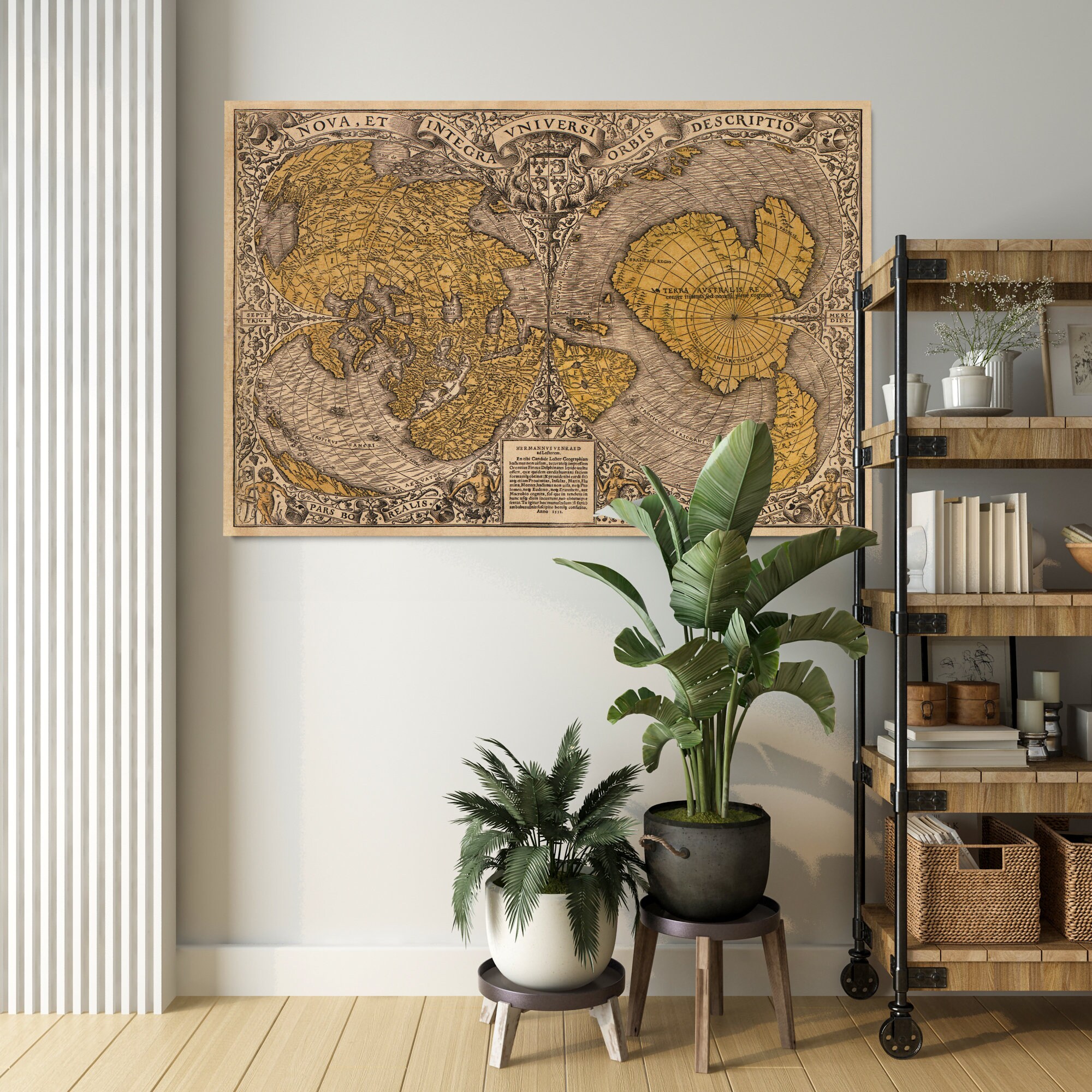 Oronce Finé 1531 World Map, Oronteus Map, Vintage World Map, Retro Map ...