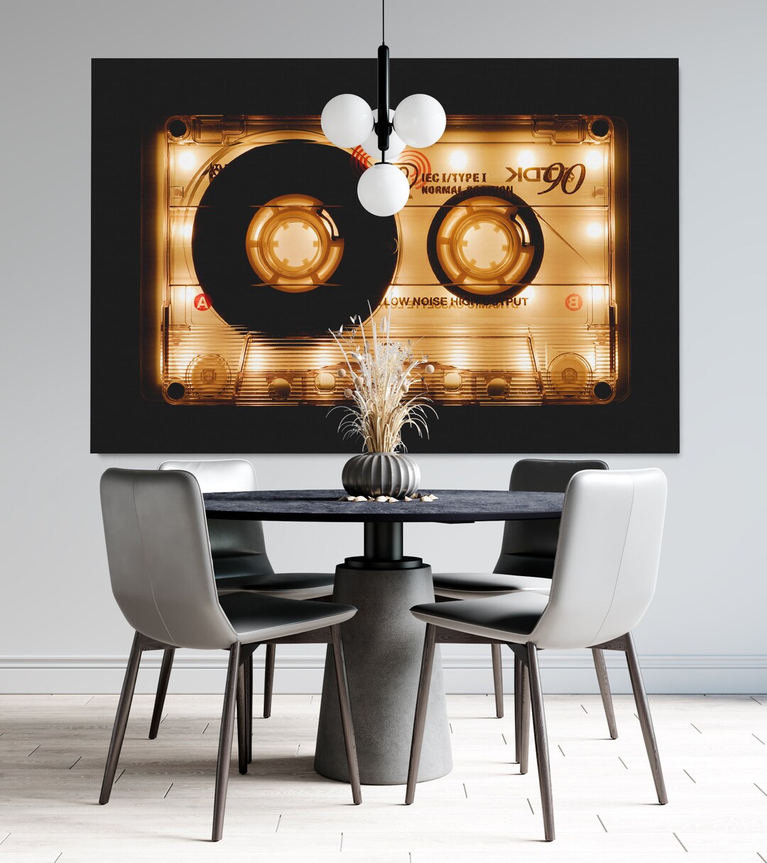 Shining Audio Cassette Wall Art, Retro Music Wall Decor, Music Wall Art ...