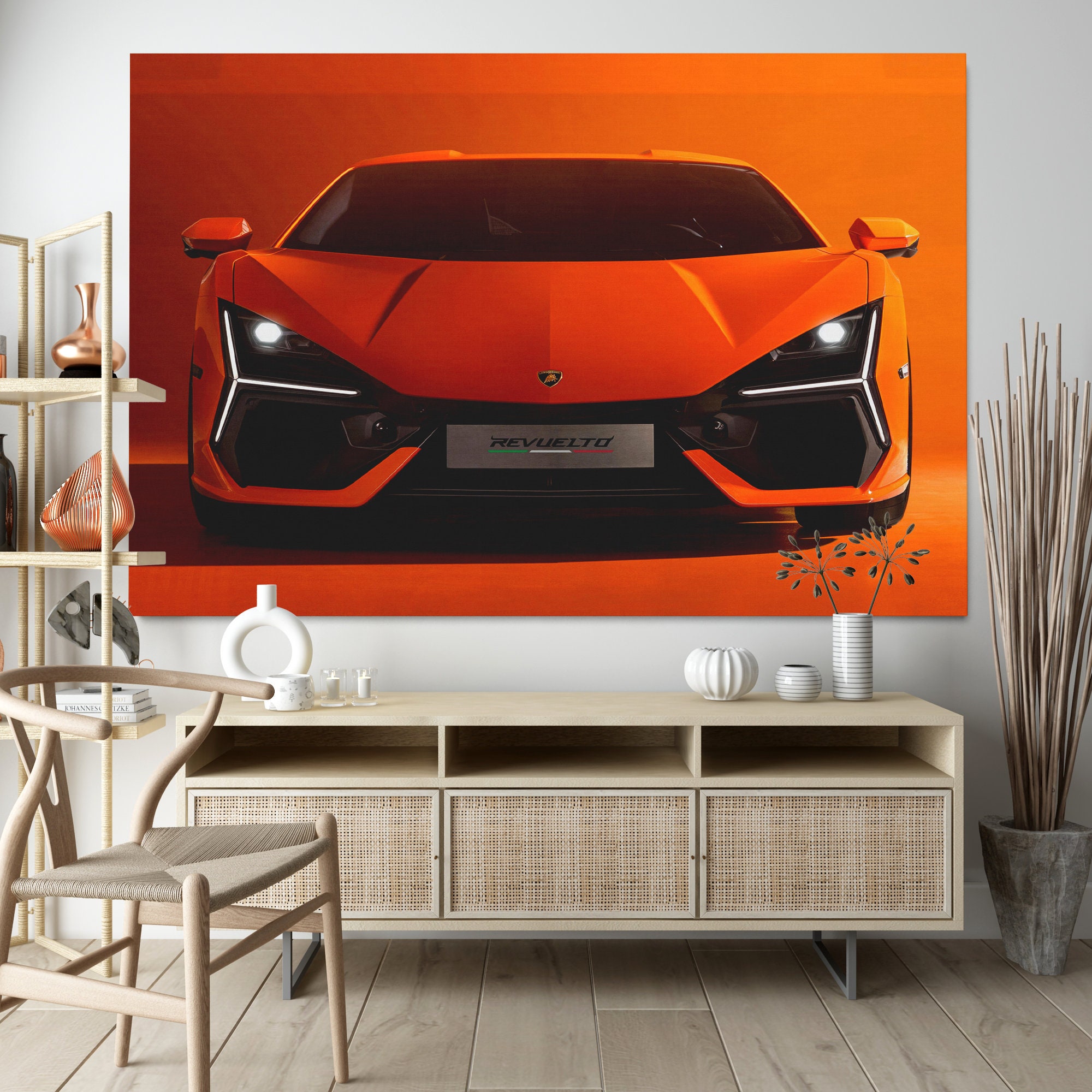 Lamborghini Revuelto Wall Art, Garage Wall Decor, Modern Super Car ...