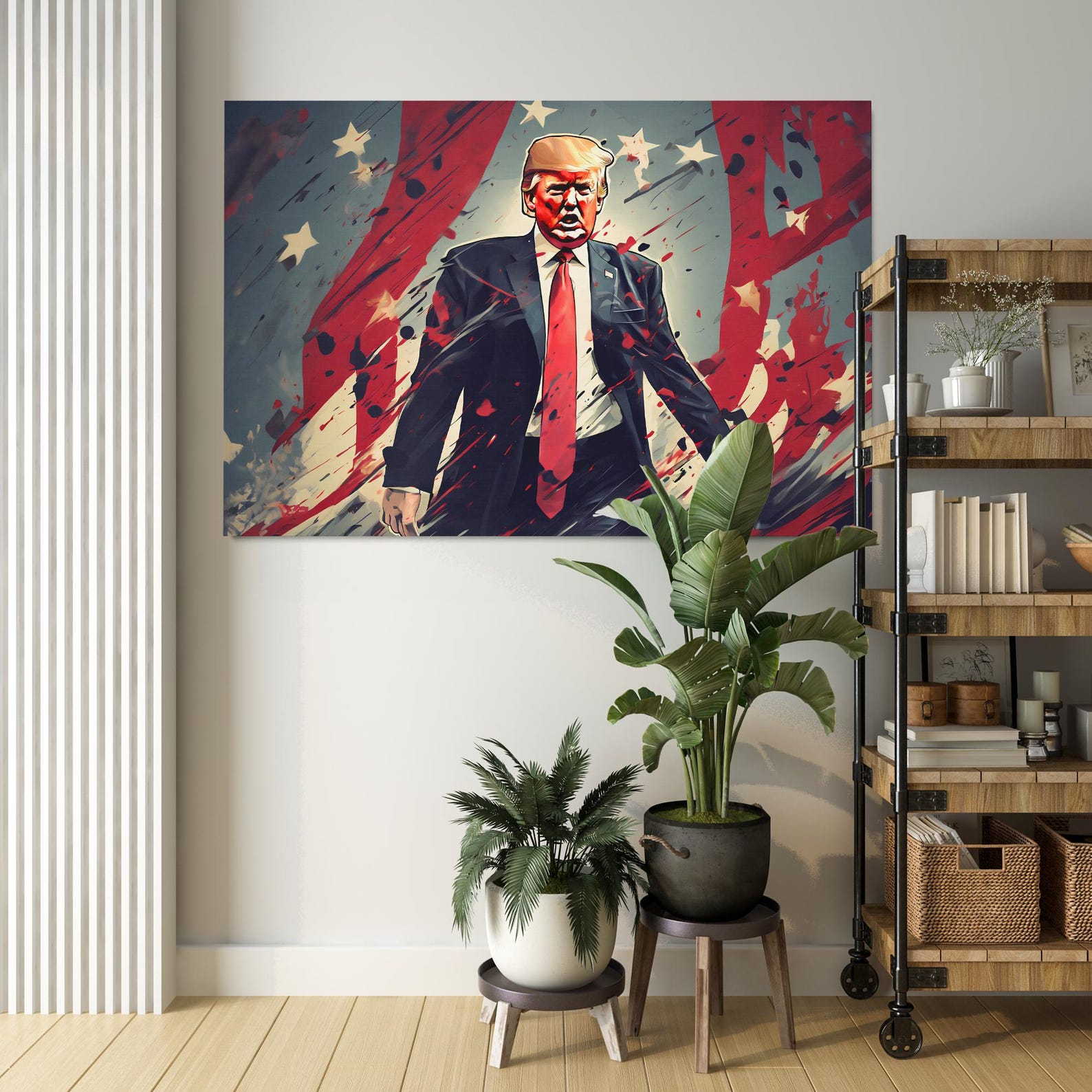 Trump, Historic Footage Canvas and Poster, Iconic Reaction ...