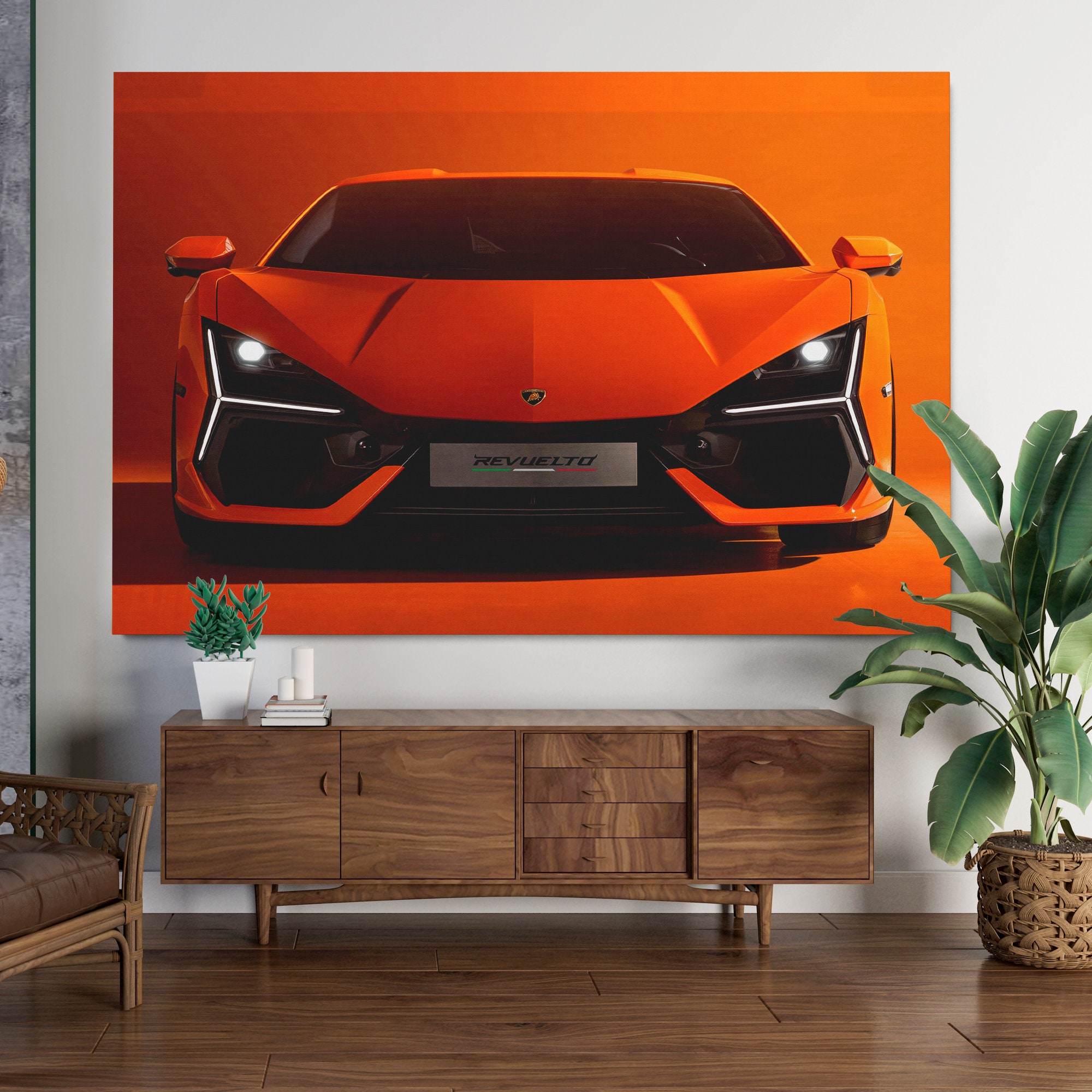 Lamborghini Revuelto Wall Art, Garage Wall Decor, Modern Super Car ...