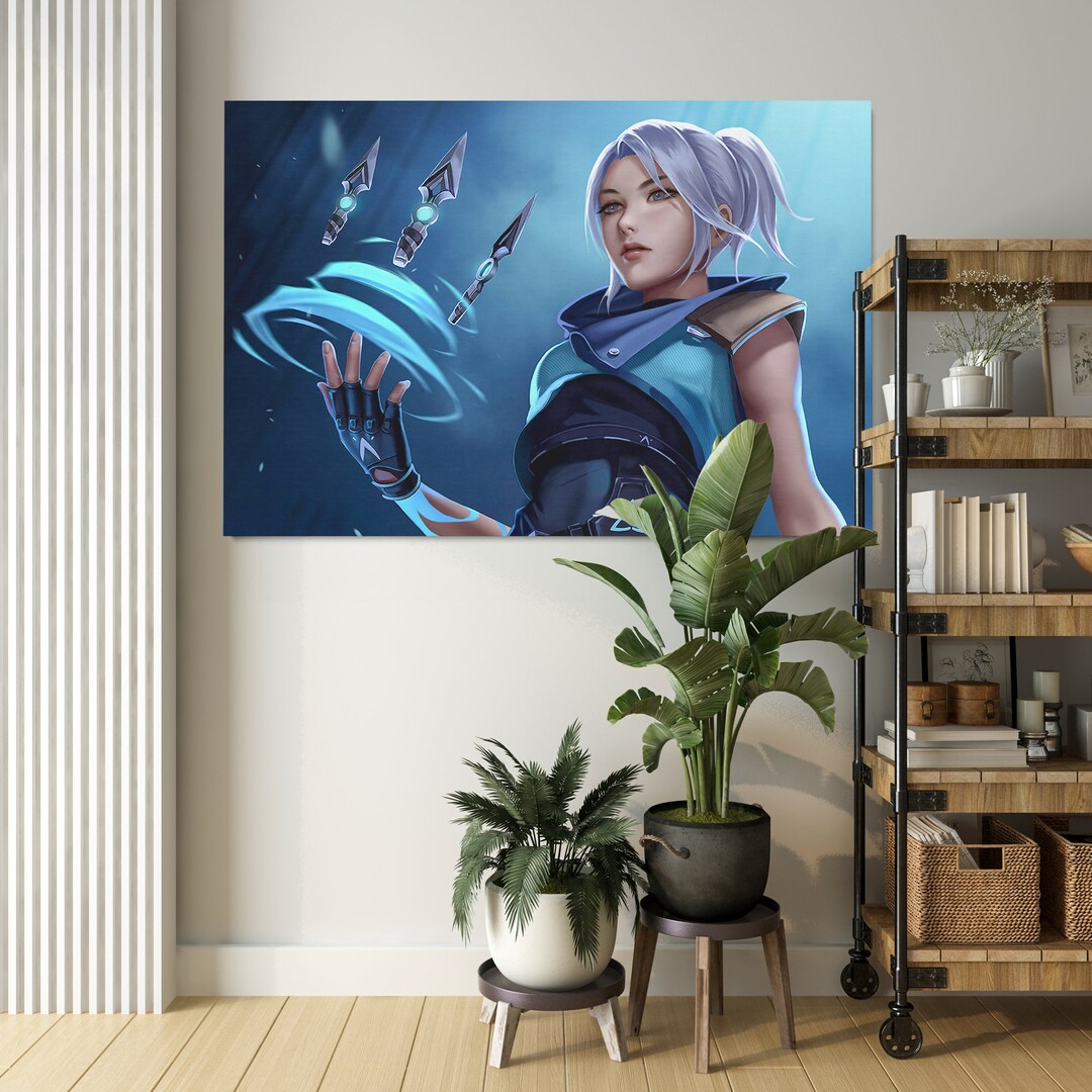 Jett Valorant Wall Art, Valorant Art, Valorant Gaming Room Decor, Video ...