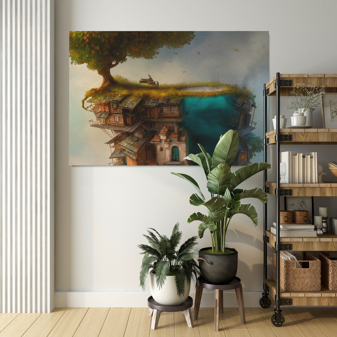 Surreal Canvas Print, Surreal Art, Surrealism, Surreal Print, Weird Art ...