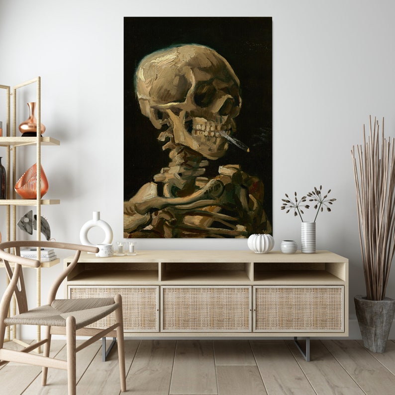 VINCENT VAN GOGH Skull of a Skeleton With Burning Cigarette, Master ...