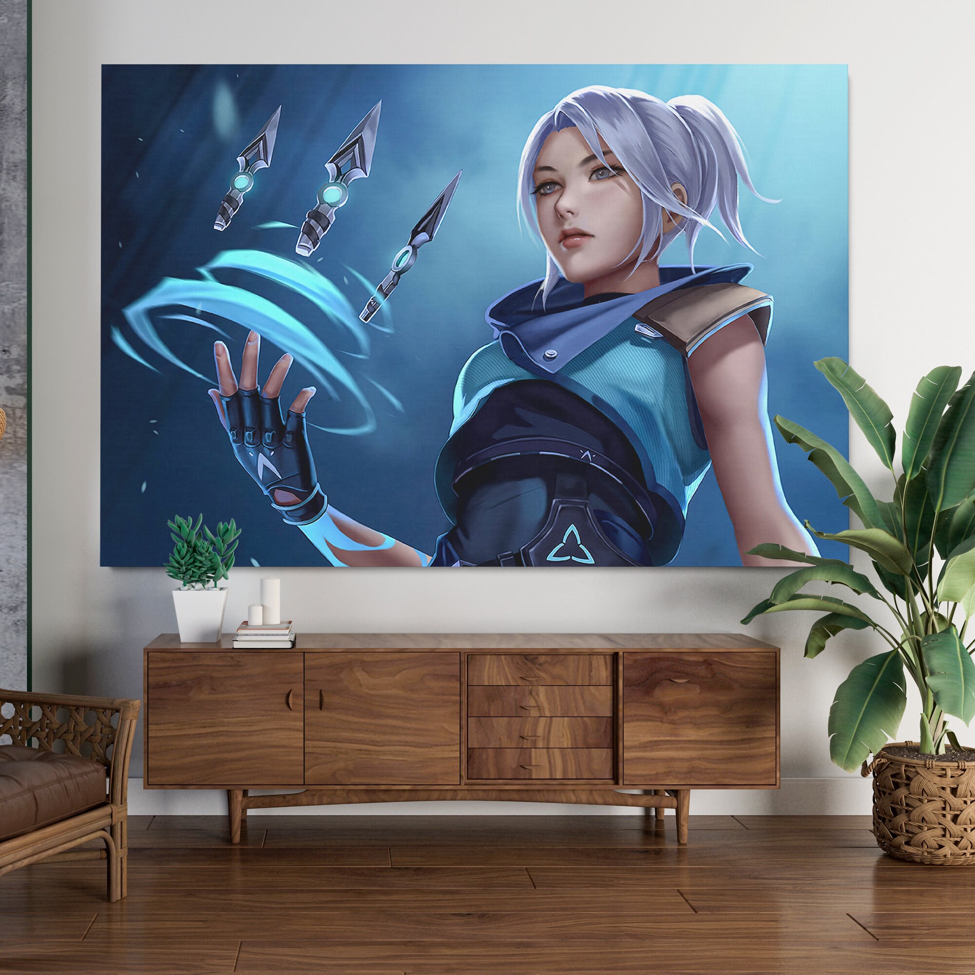 Jett Valorant Wall Art, Valorant Art, Valorant Gaming Room Decor, Video ...