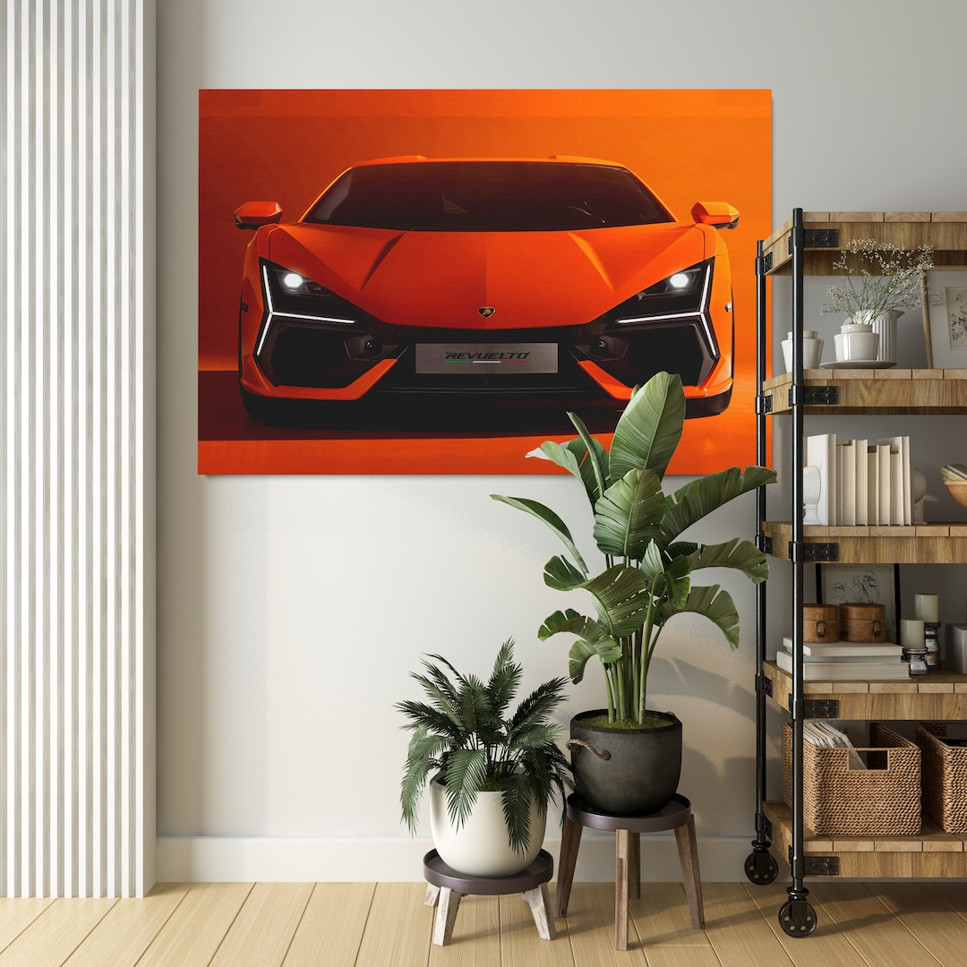Lamborghini Revuelto Wall Art, Garage Wall Decor, Modern Super Car ...