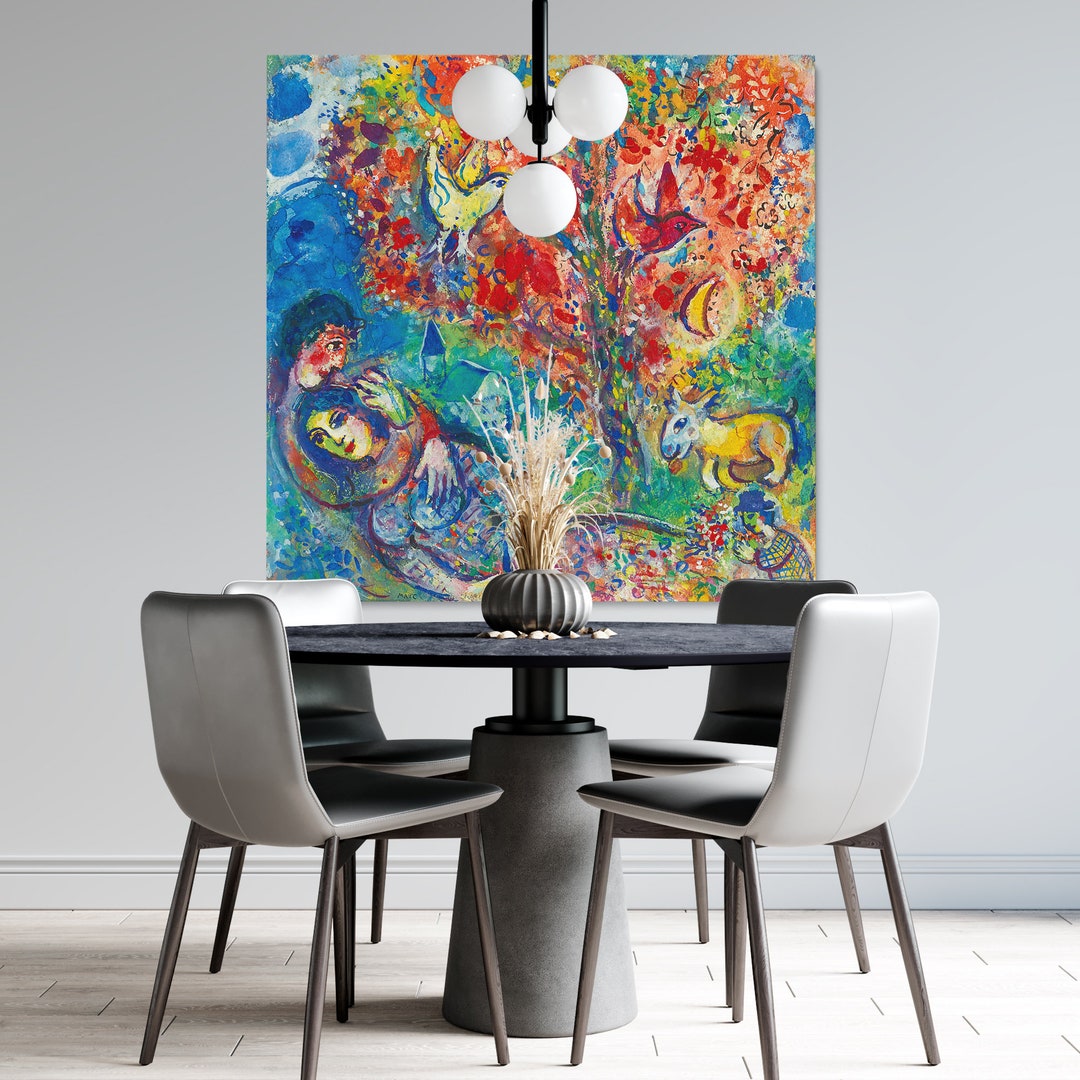 MARC CHAGALL Couple Under Tree c. 1962, Chagall Modern Art, Marc ...