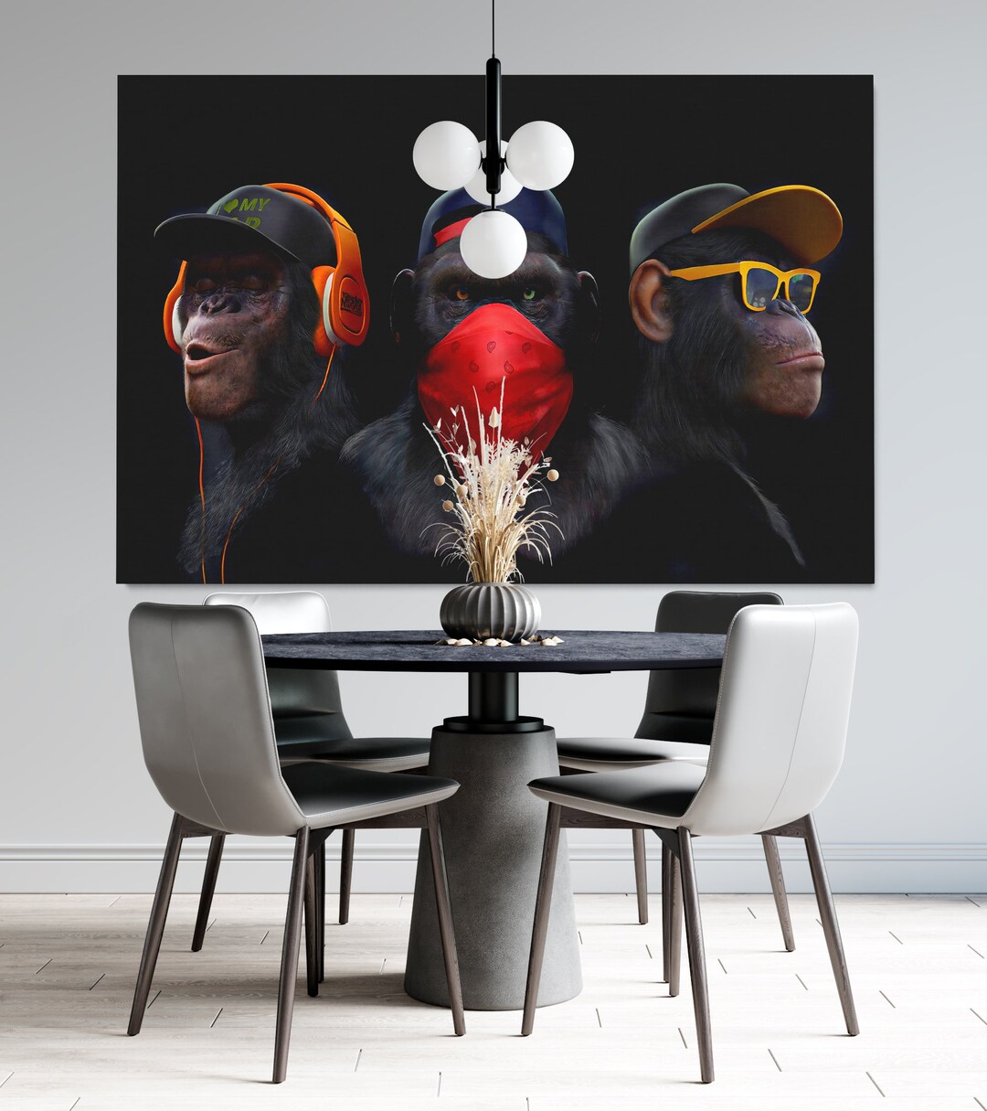 Cool Apes, Monkey With Hats, Chimp With Bandana and Sunglasses - Etsy