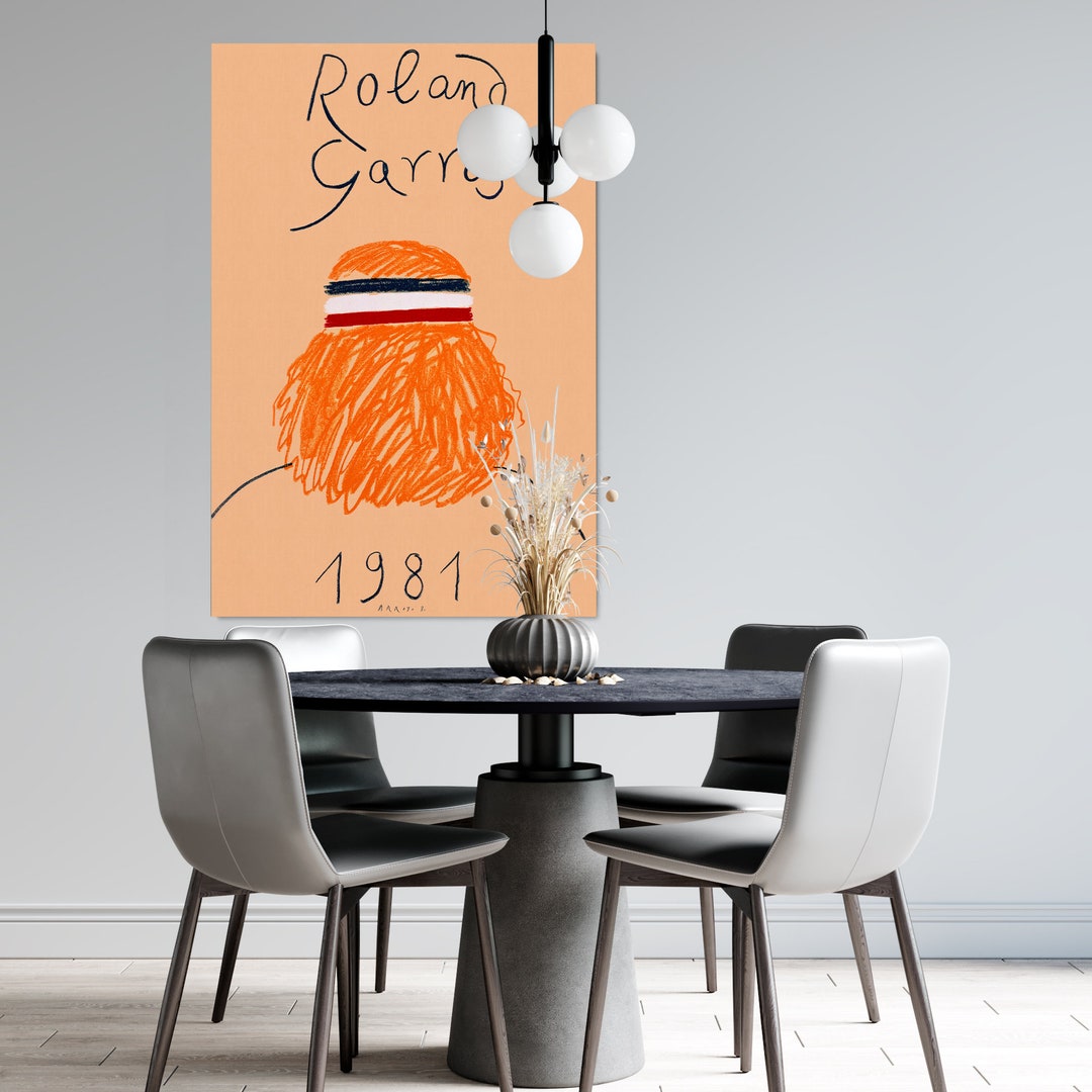 Roland Garros 1981 French Open Tournament, Retro Tennis Art / Premium ...